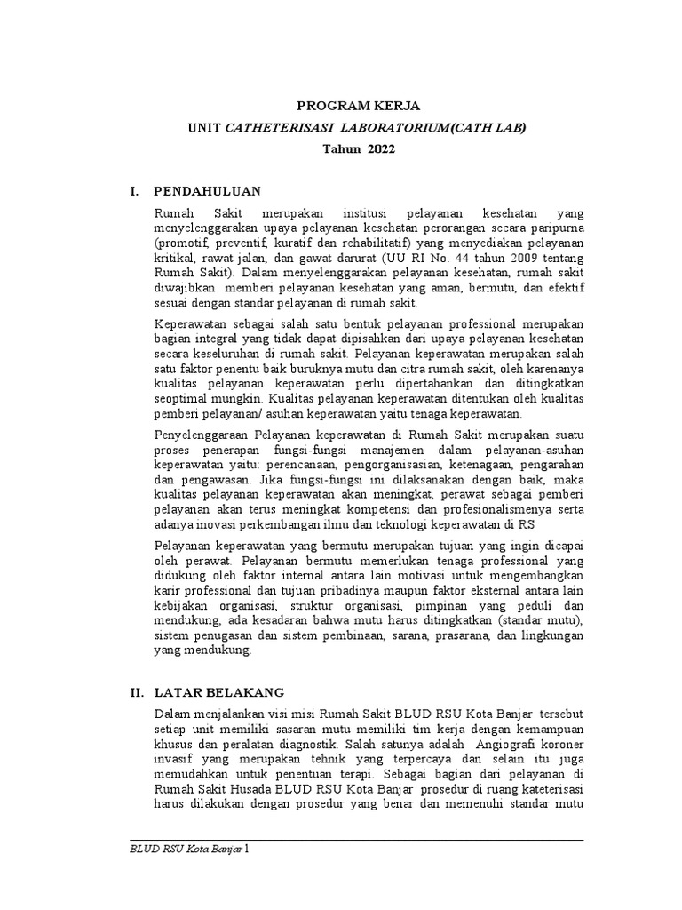 Contoh Program Kerja Unit | PDF
