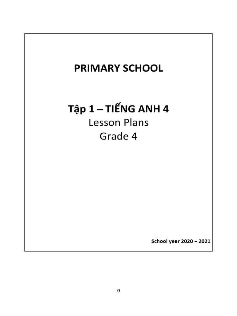 Lesson Plans Grade 4 UNIT 1 | PDF | Reading Comprehension | Lesson Plan