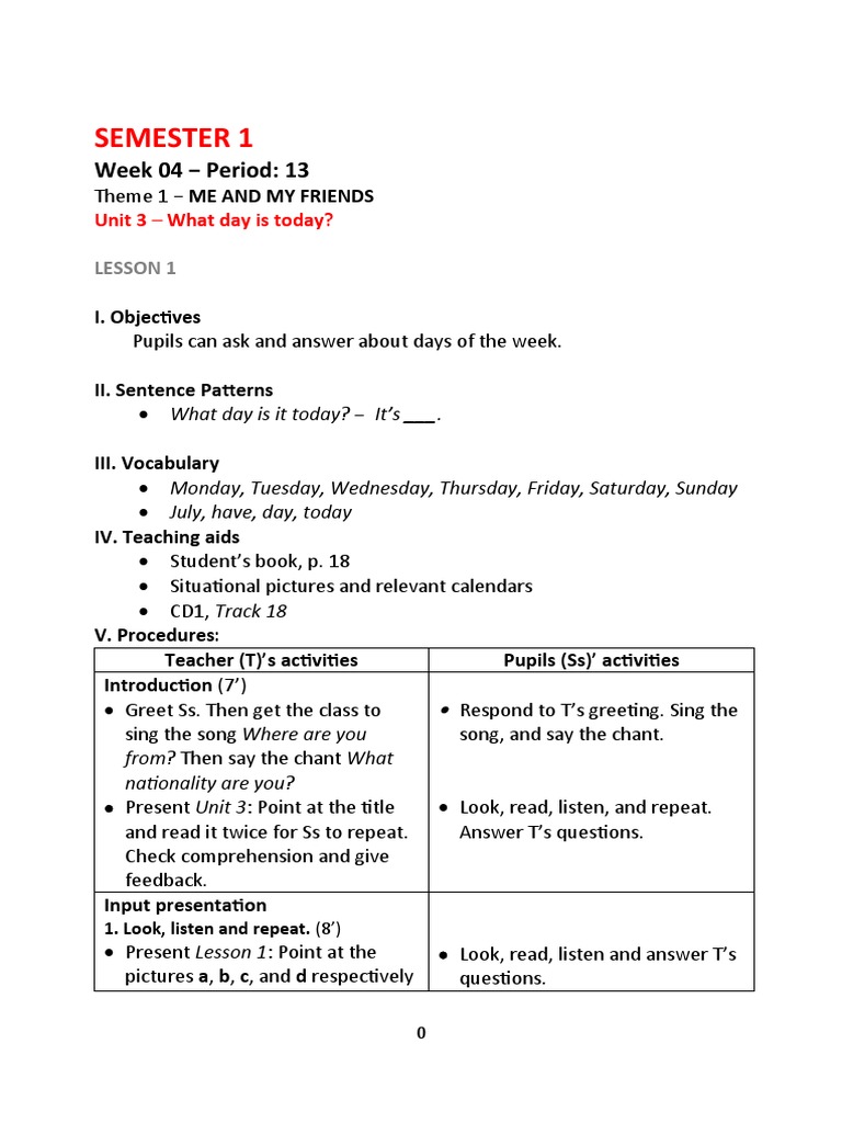 Lesson Plans Grade 4 UNIT 3 | PDF | Reading Comprehension | Linguistics