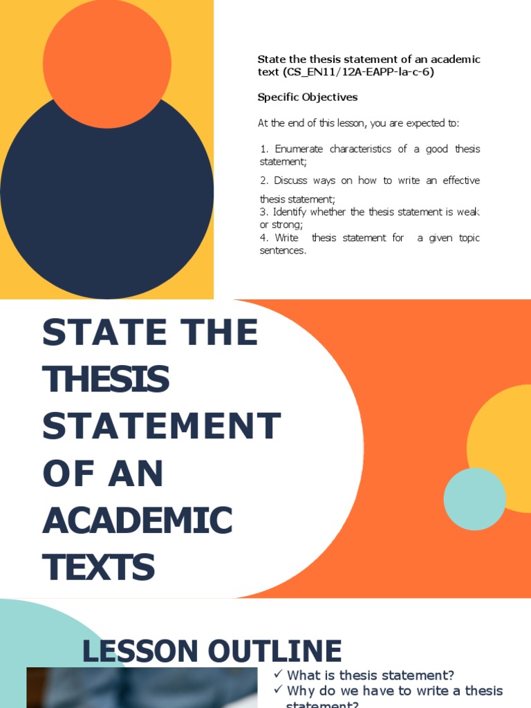 Thesis Statement | PDF | Thesis | Question