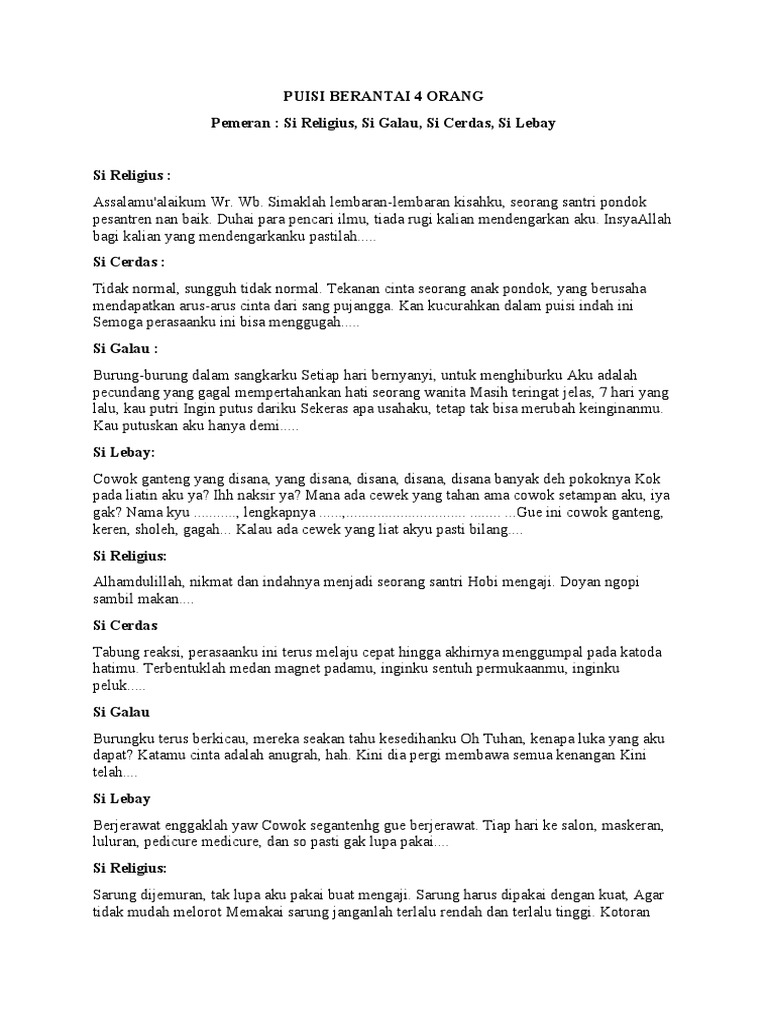 Puisi Berantai Santri | PDF