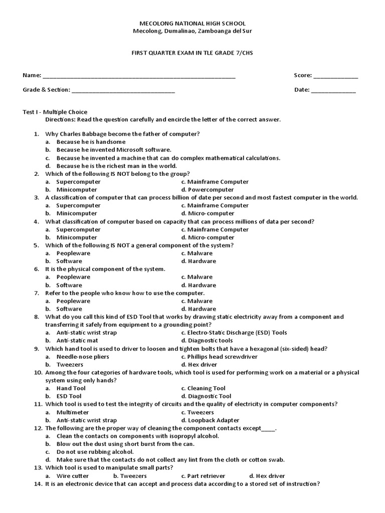 Chs Exam 1 Pdf Manufactured Goods Information Age 