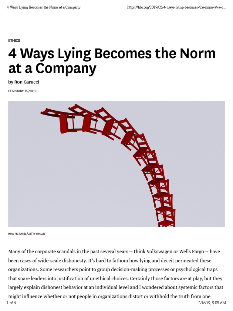 4 Factors That Normalize Lying in Companies | PDF | Performance Appraisal