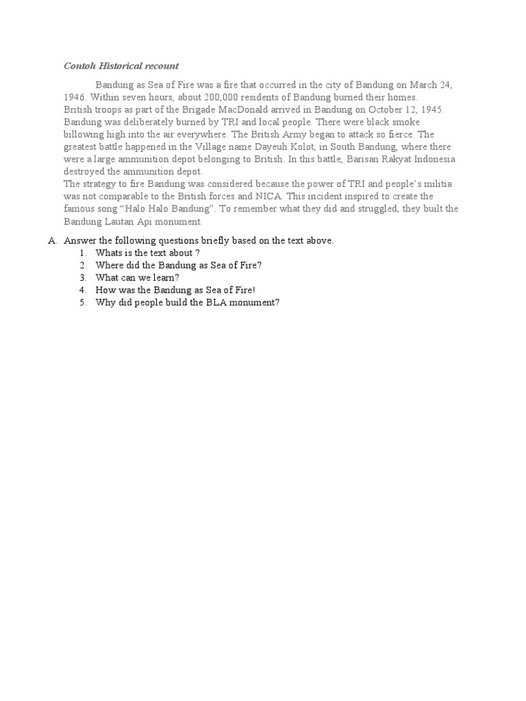 Contoh Historical Recount KELAS 10 | PDF | Social Science | History