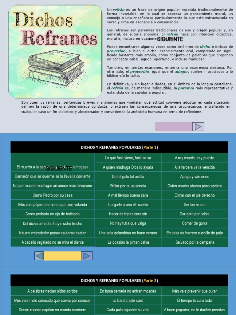 Refranes y su significado popular | PDF