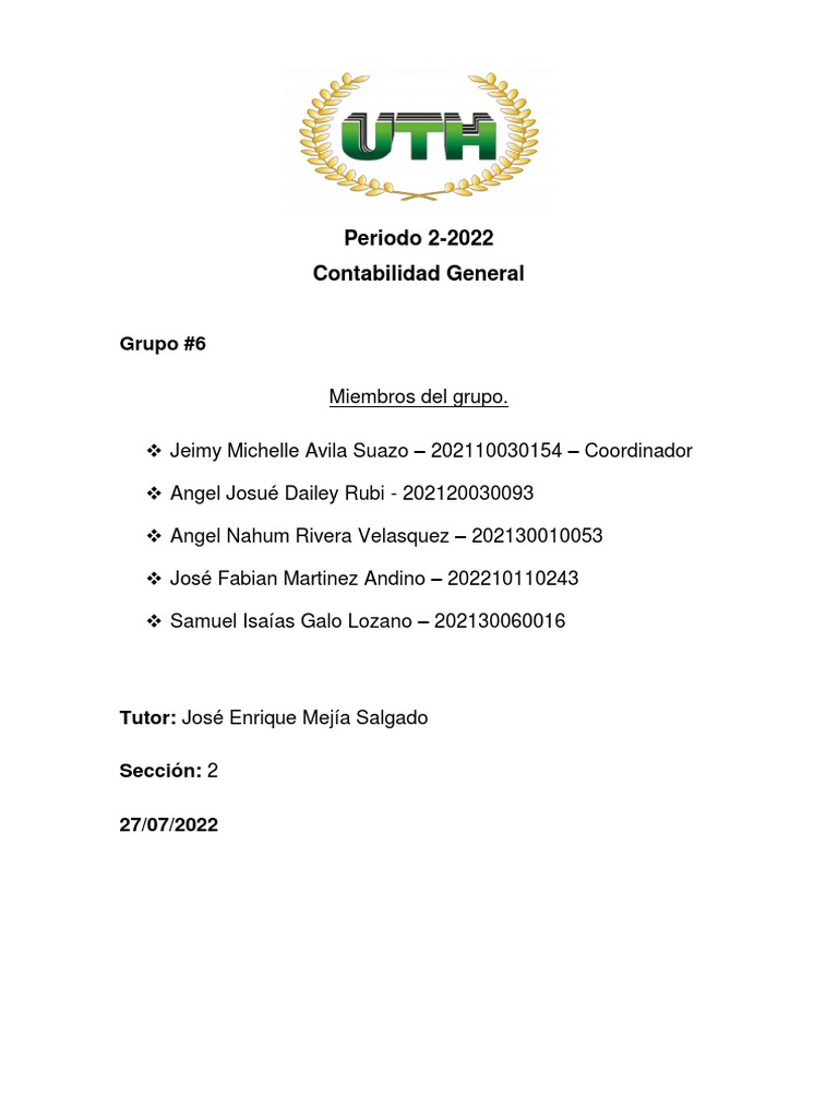 Grupo #6 Tarea 1-3P | PDF | Inventario | Costo de los bienes vendidos