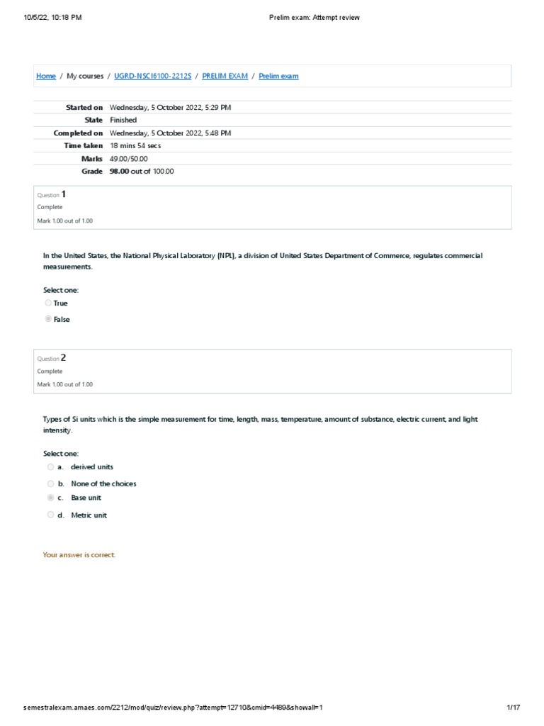 Prelim Exam - Calculus Based Physics 1 | PDF | International System Of ...