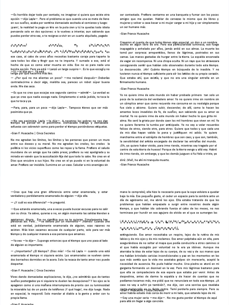 Cinco Sec | PDF | Amor | Verdad