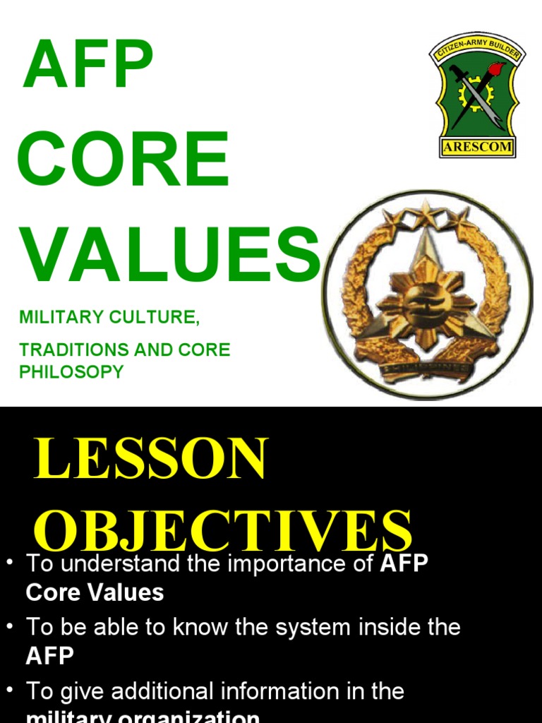 Afp Core Values 2 | PDF | Courage | Loyalty