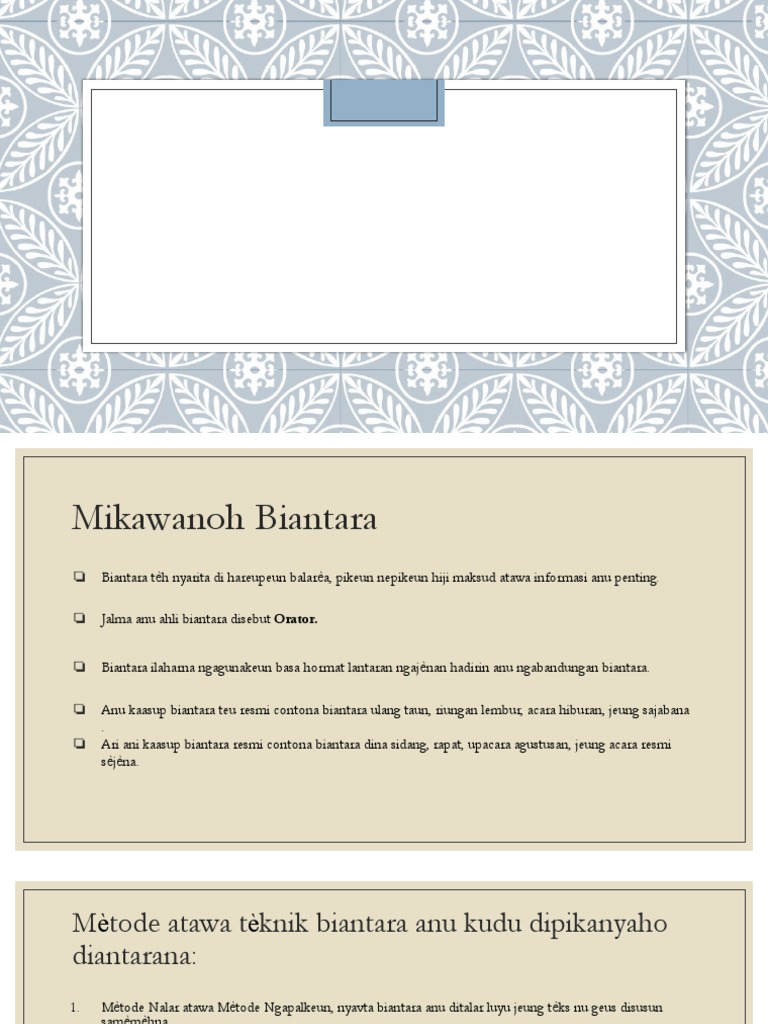 Biantara PPTM | PDF