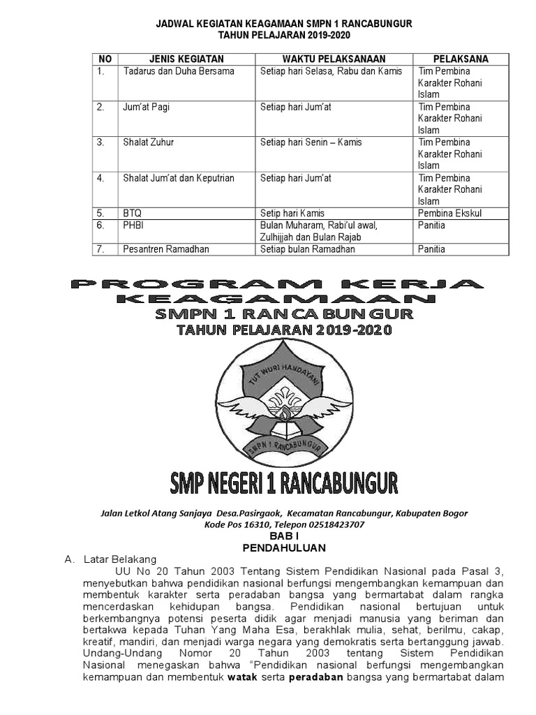 Rekap KEGIATAN KEAGAMAAN | PDF
