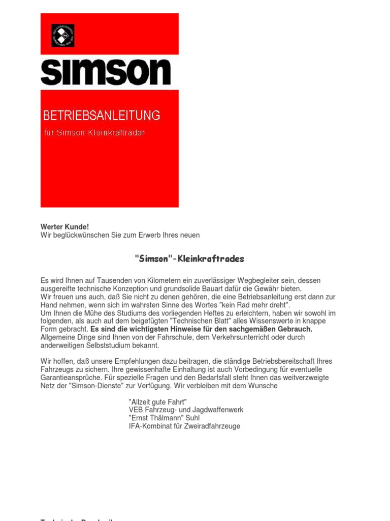 SIMSON kr51 Bal | PDF