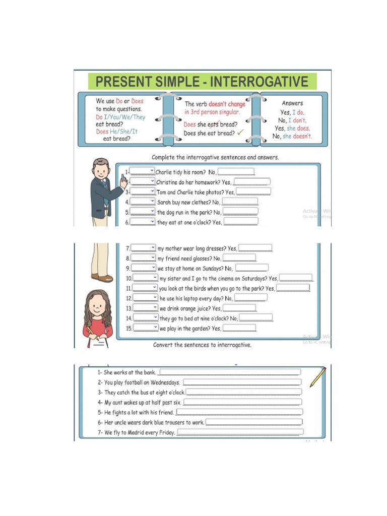 Simple Past and Simple Present | PDF