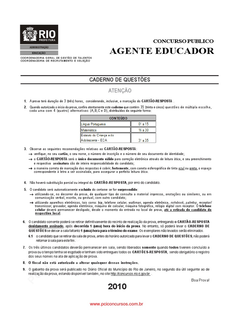 Prova 2010 (Superior) | PDF | Adolescência | Verbo