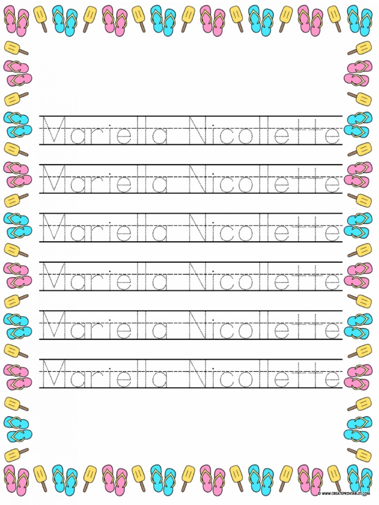 Seasonal Name Tracing Practice-3906-26ED-4A24 | PDF