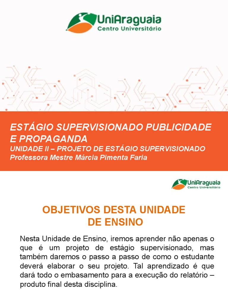 Slides - Unidade 2 - (Estágio Supervisionado PP) - Márcia Pimenta | PDF ...