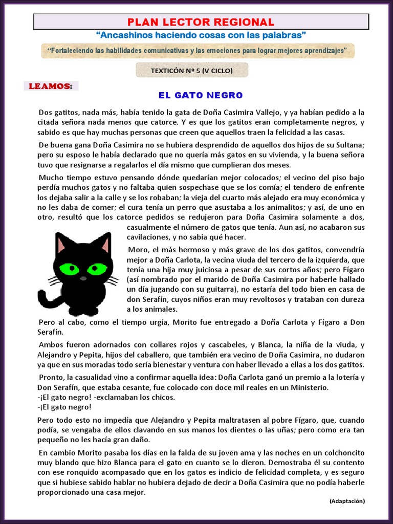 Texticón 5 - V Ciclo | PDF | Gatos