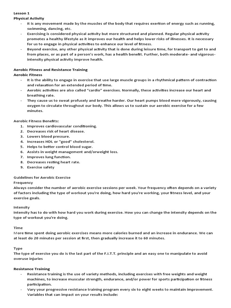 Pe and Health | PDF | Physical Fitness | Strength Training