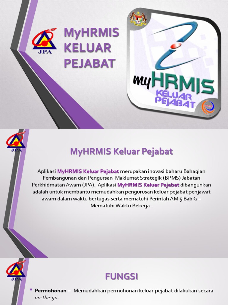 Manual Pengguna MyHRMIS Keluar Pejabat | PDF