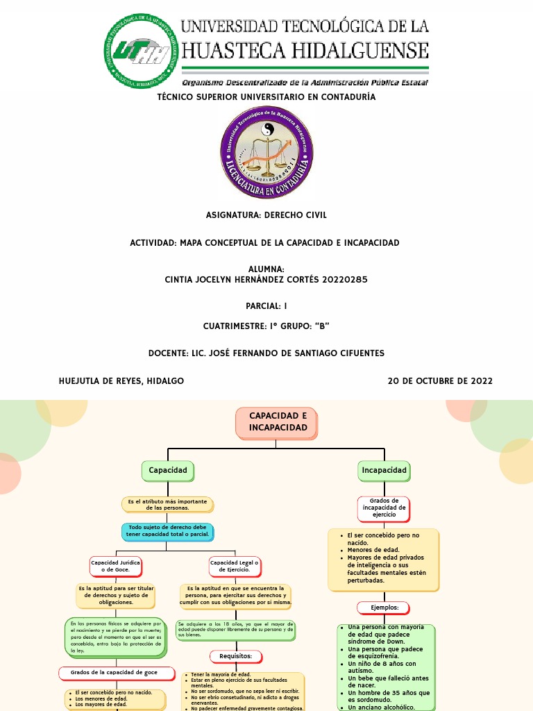 Mapa Conceptual de La Capacidad e Incapacidad | PDF | Justicia | Crimen y violencia