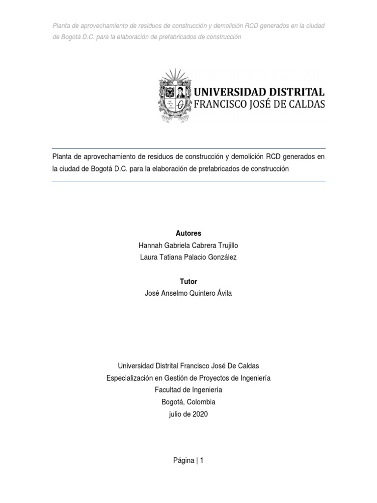 Cabrera Trujillo Hannah Gabriela 2020 | PDF | Residuos | Gestión de ...