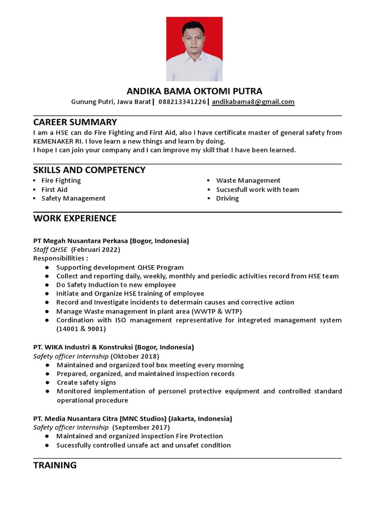 CV. Andika | PDF | Career & Growth | Business