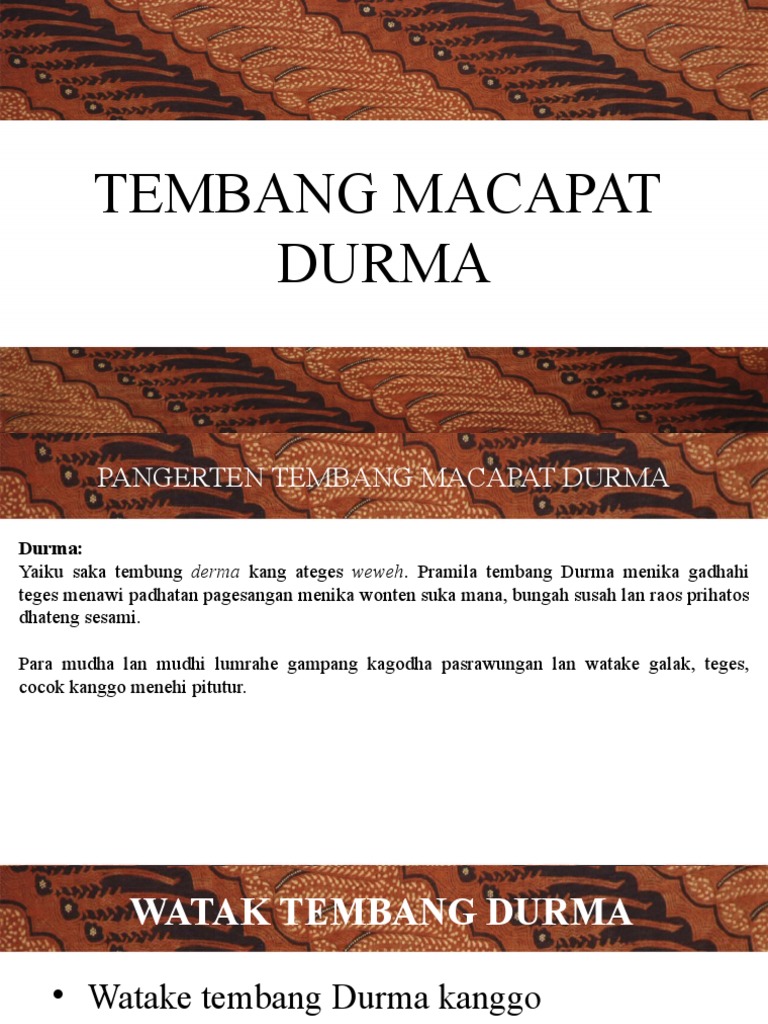 Ngripta Tembang Durma | PDF