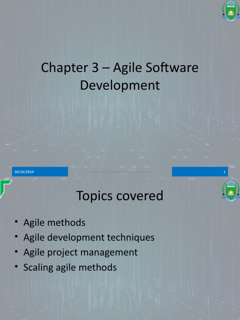 Ch3 Agile | PDF | Scrum (Software Development) | Agile Software Development