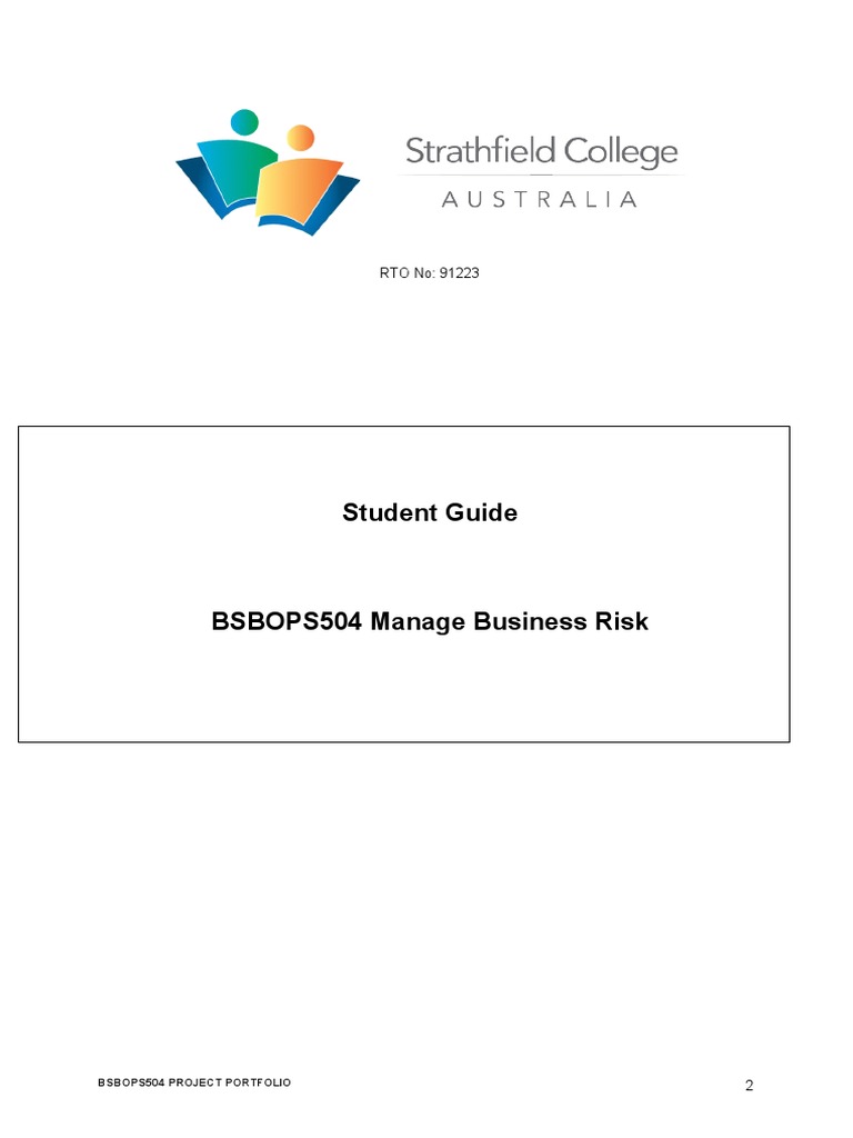 BSBOPS504 Risk Management Portfolio | PDF | Risk | Risk Management
