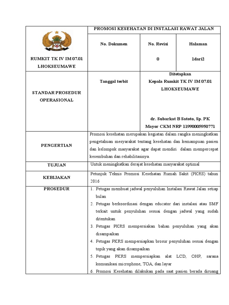 Sop PKRS | PDF | Sains & Matematika