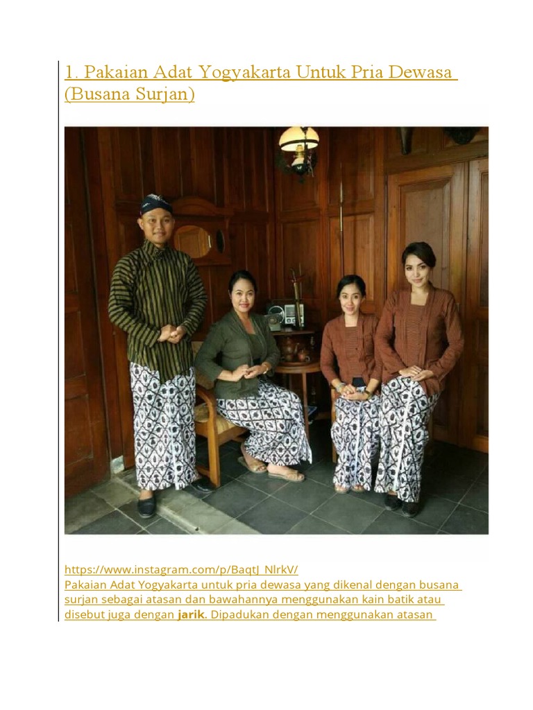 Pakaian Adat Jogja | PDF
