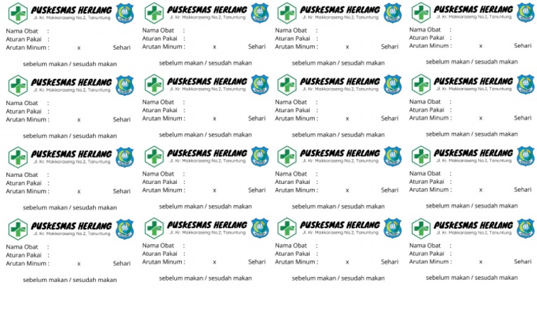 Etiket Obat | PDF