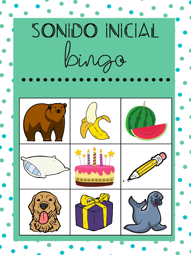 Palabras de Bingo y Sonidos Iniciales | PDF
