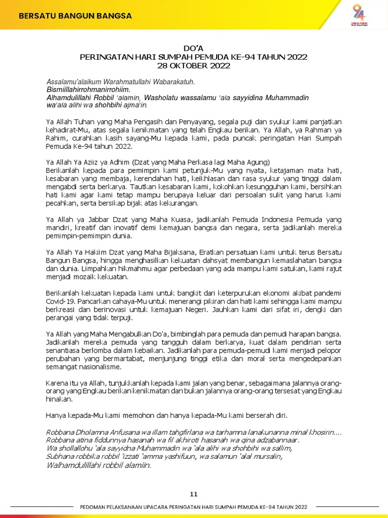 Doa HSP Ke-94 | PDF