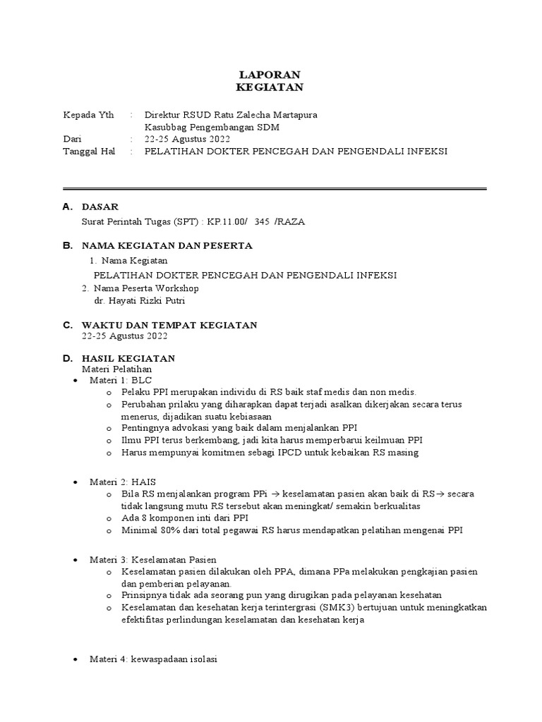 Contoh Laporan Word | PDF