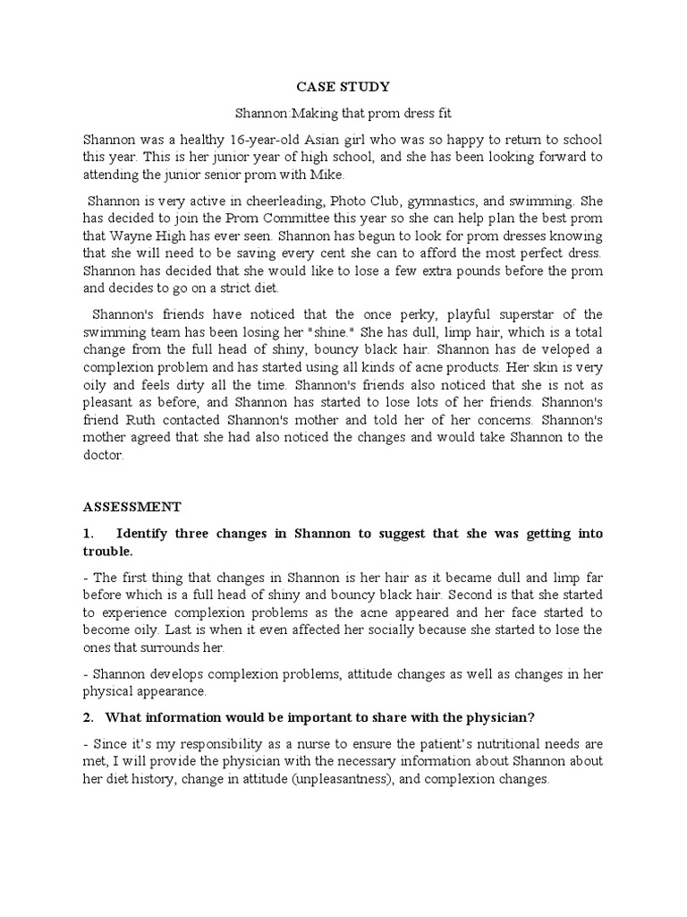 Case Study | PDF | Dieting | Foods