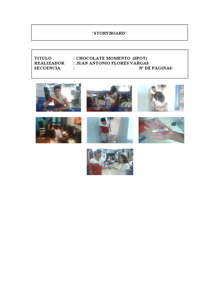 Storyboard Chocolate Momento Spot | PDF