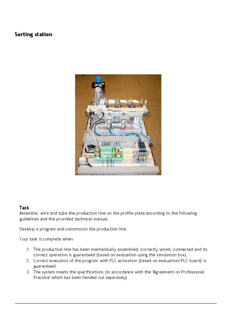 Sorting Station 1 | PDF | Programmable Logic Controller | Input/Output