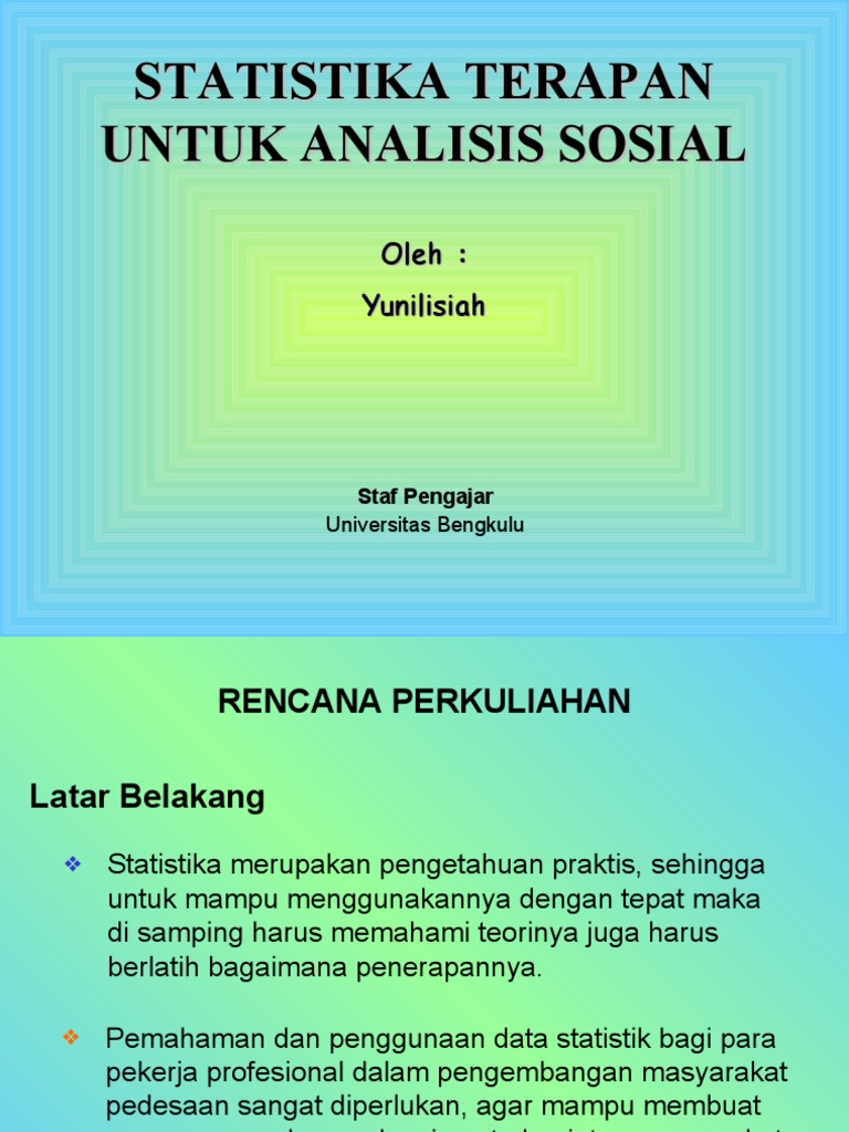Materi Kuliah Statistik Pdf