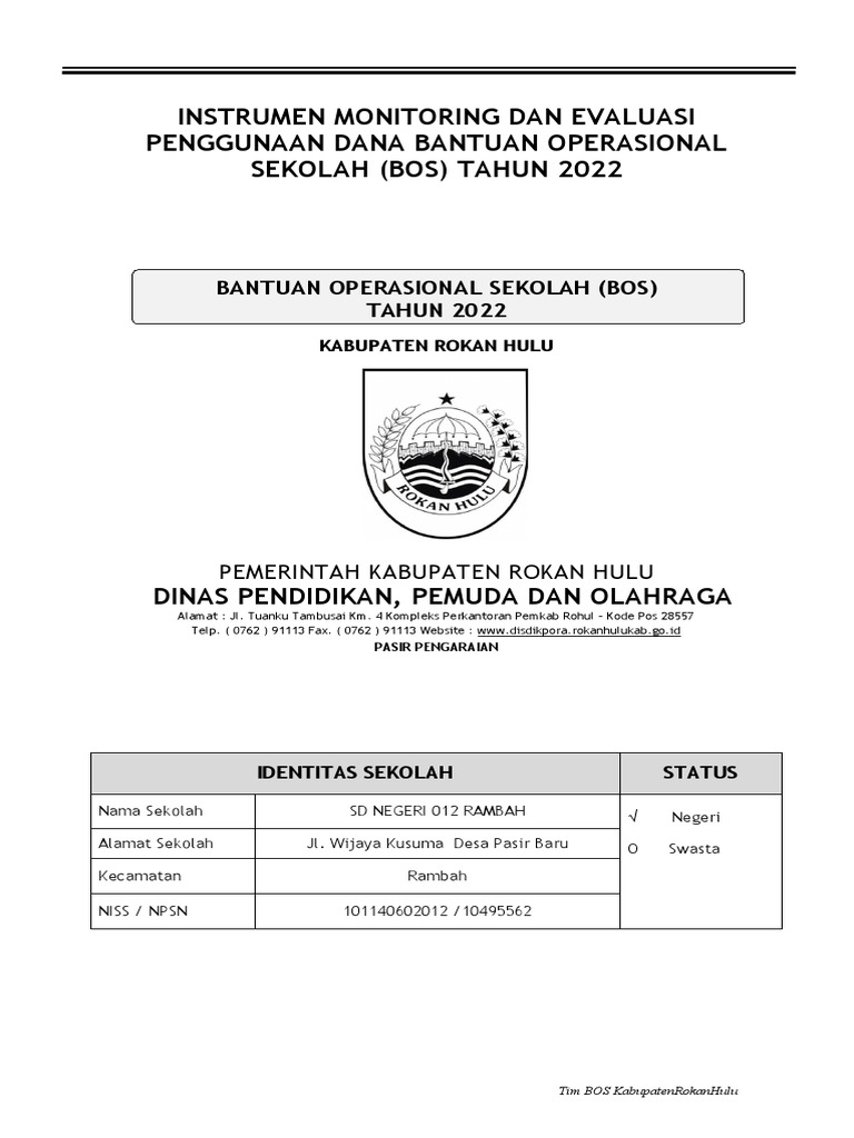 INSTRUMEN Monev Tim 1 | PDF