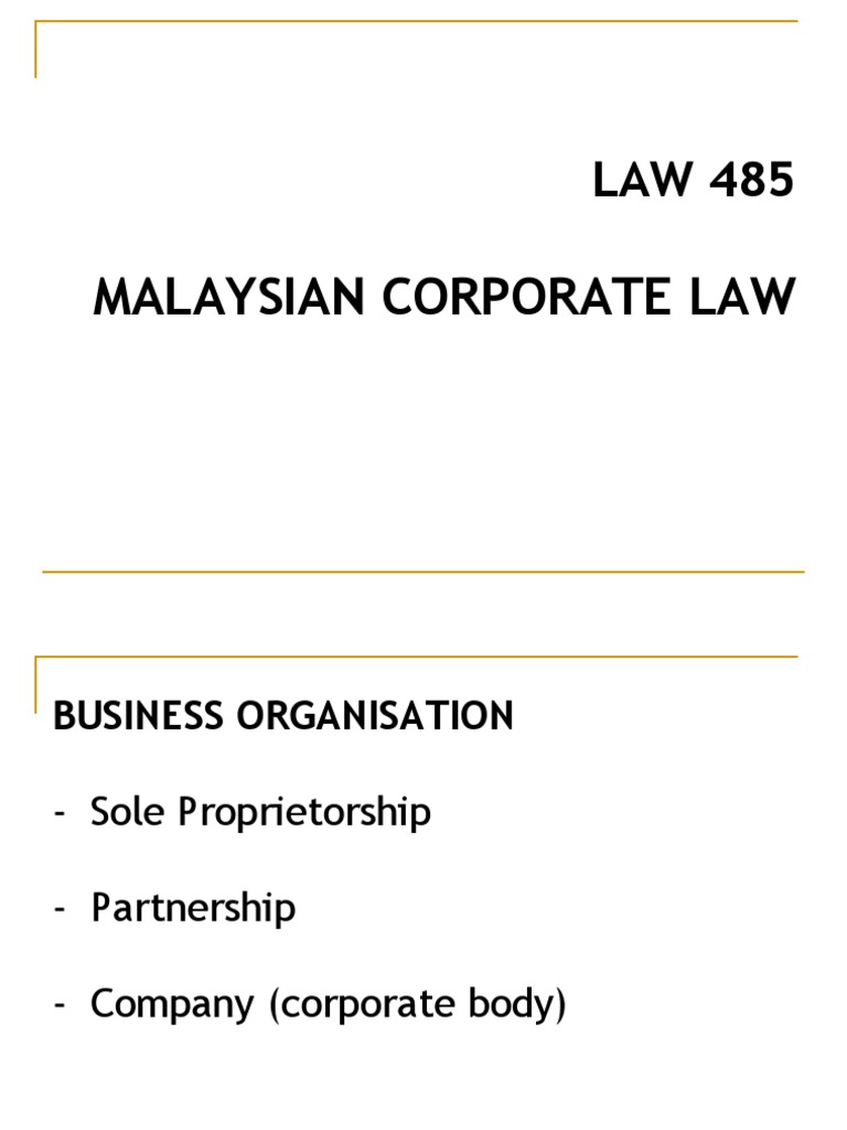 Law485 Types Of Co Pdf Partnership Guarantee