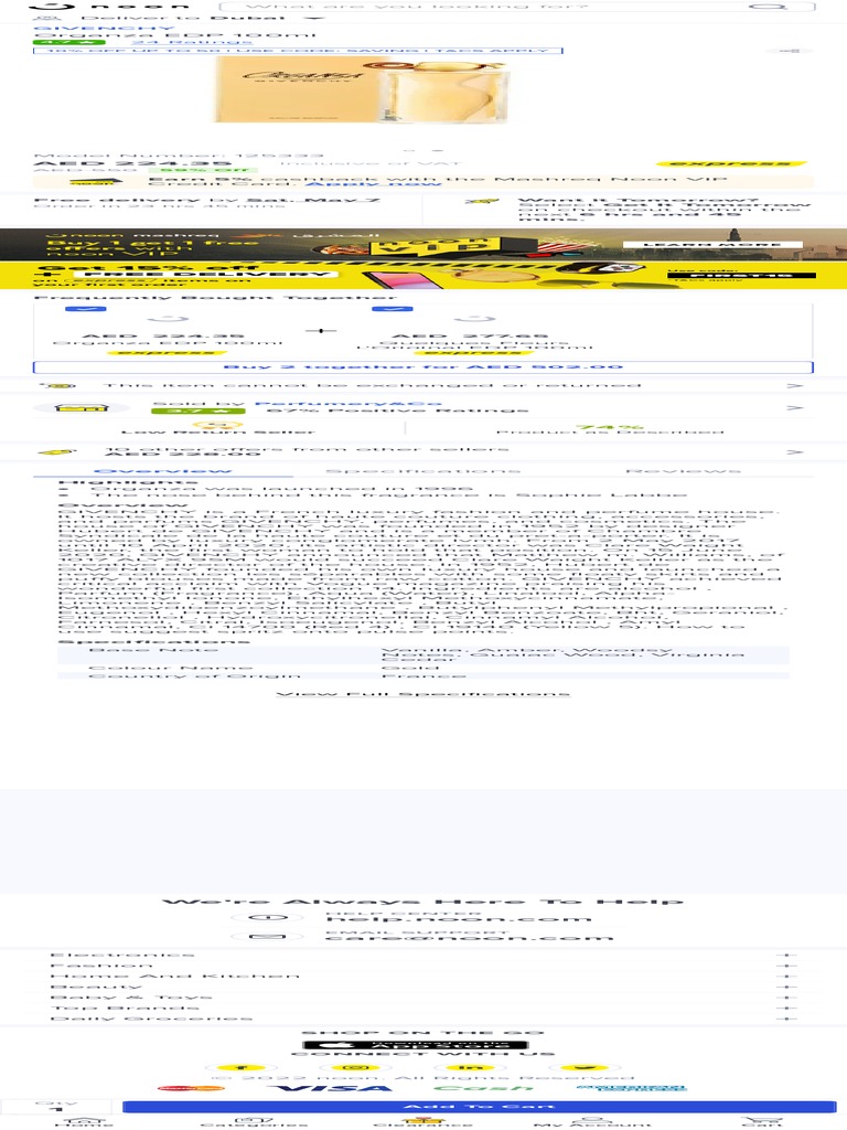 GIVENCHY Organza EDP 100ml UAE Dubai, Abu Dhabi | PDF | Fashion | Clothing