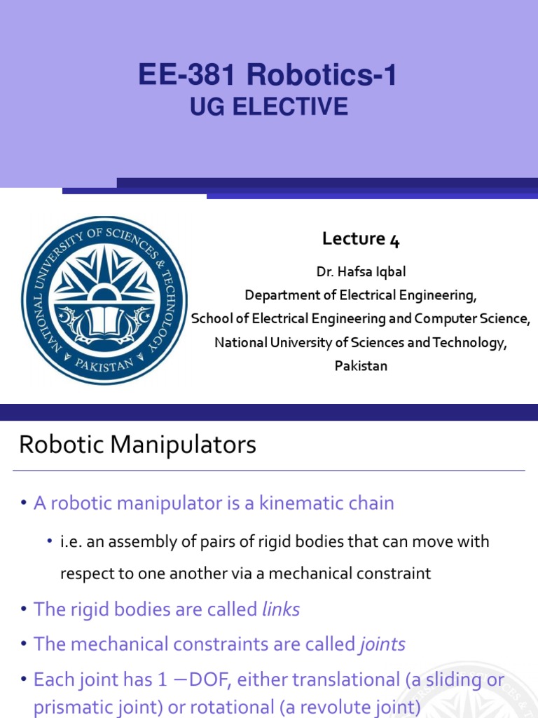 Lecture 4 | PDF | Kinematics | Mechanical Engineering