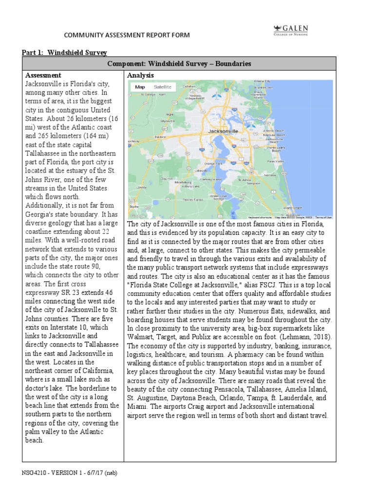 Windshield Survey Template - Edited | PDF | Race And Ethnicity In The ...