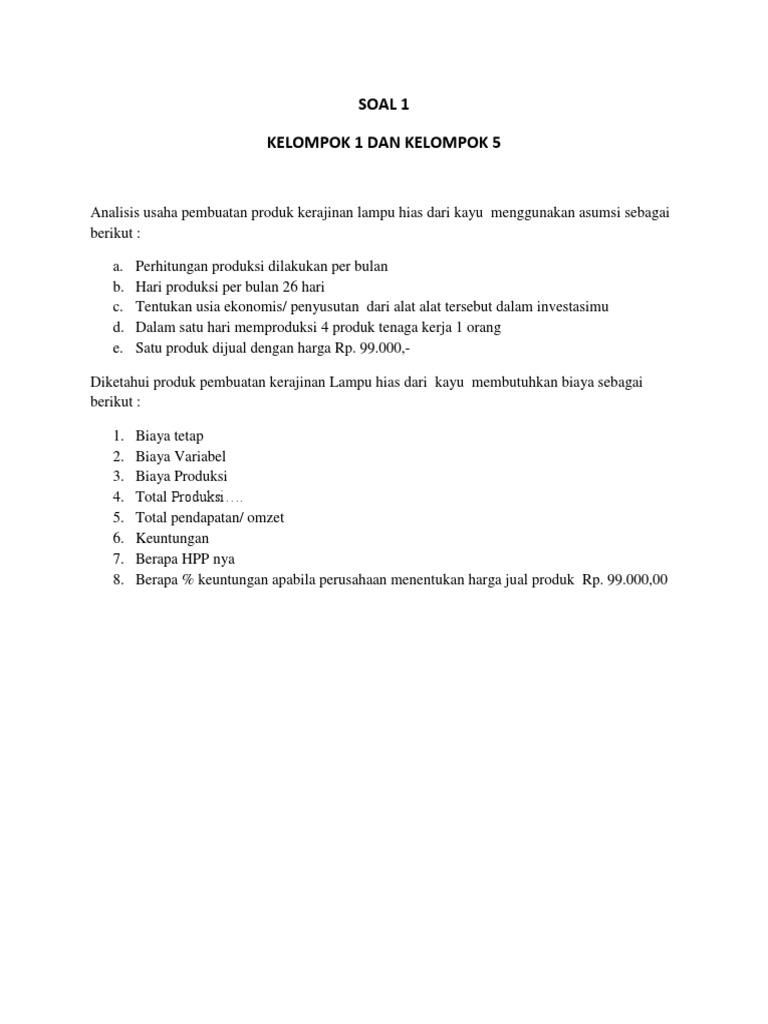 Latihan Soal HPP | PDF