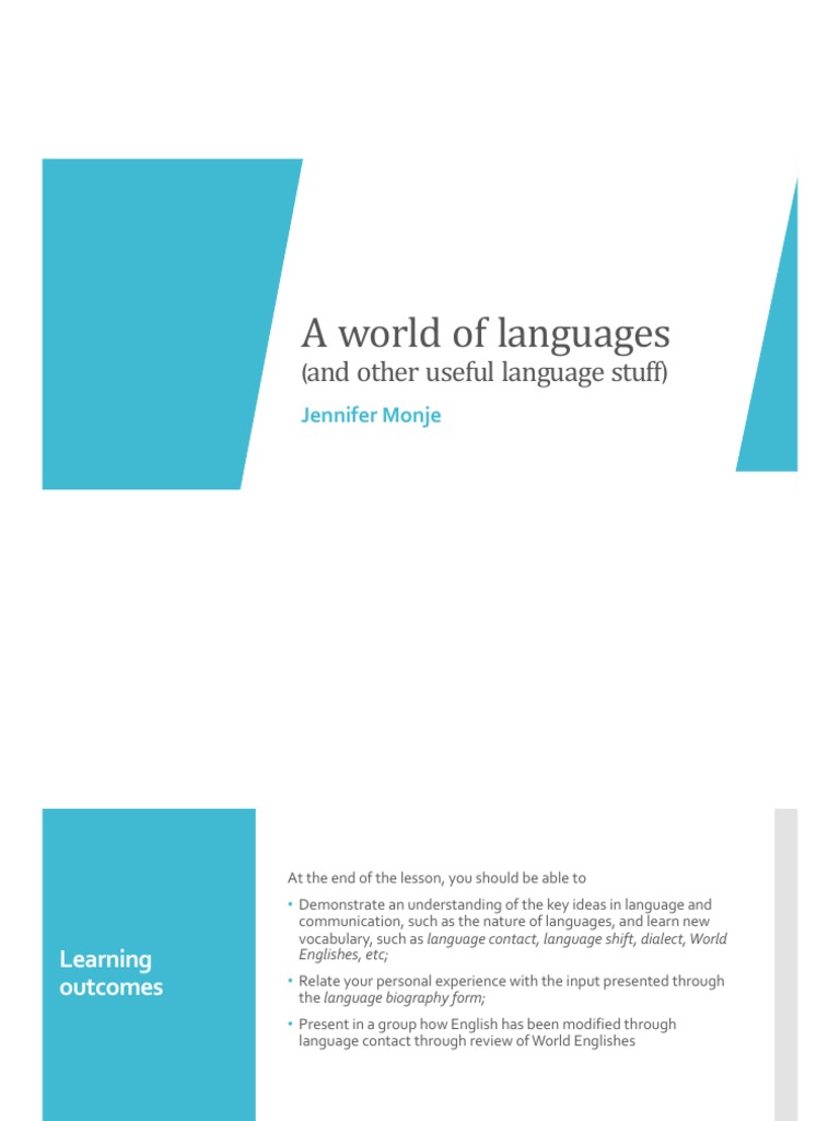 2022 - Presentation1 - A World of Languages | PDF | English Language ...