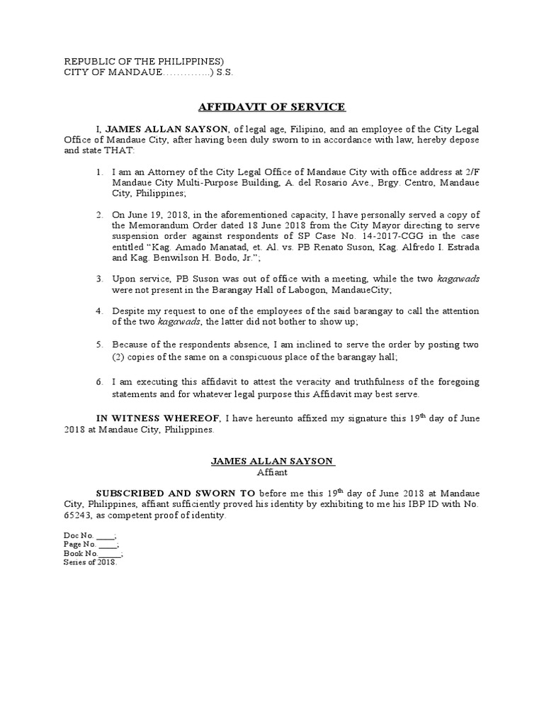 Aff of Service | PDF