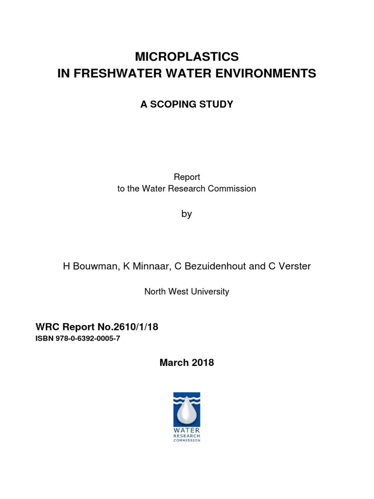2018 Micro Plastics WR C | PDF | Plastic | Environmental Science