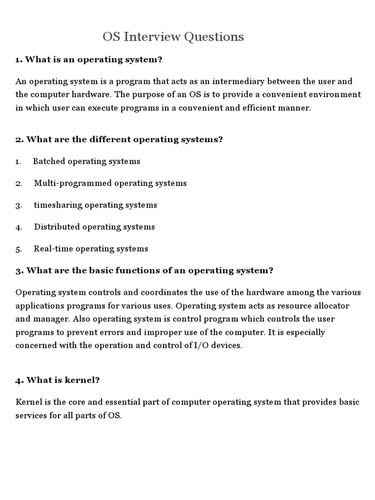 Operating System | PDF | Process (Computing) | Operating System