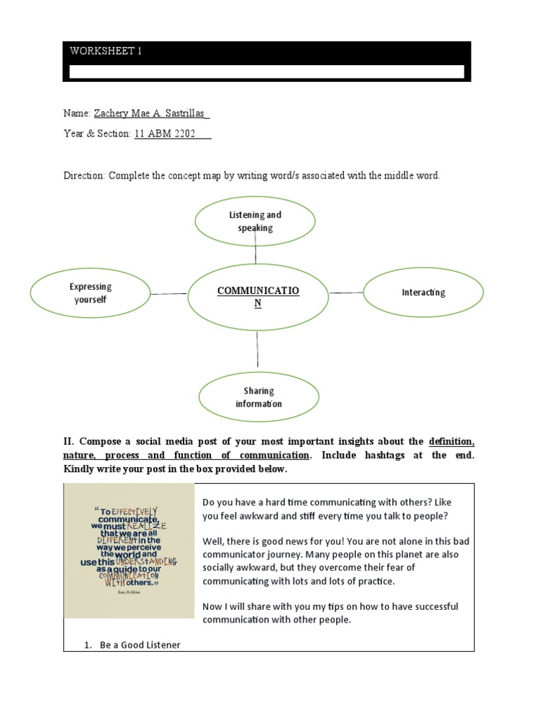 SASTRILLAS (Oral Communication - Activity 1) | PDF | Communication ...